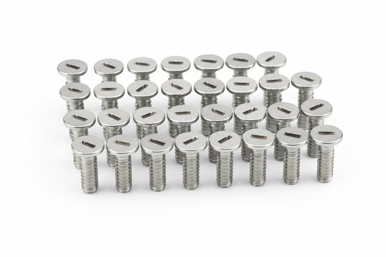 STAINLESS STEEL FLAT HEAD SLOTTED MACHINE SCREW – Micro Fasteners