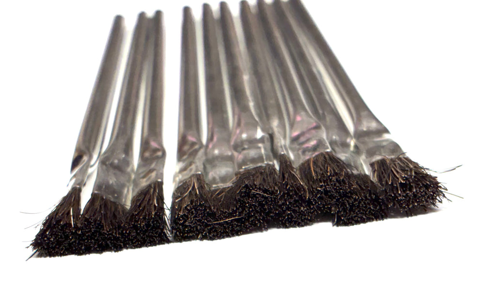 (TINBRUSH) 1/4" TIN BRUSHES HORSEHAIR - PACK OF 10 – Micro Fasteners